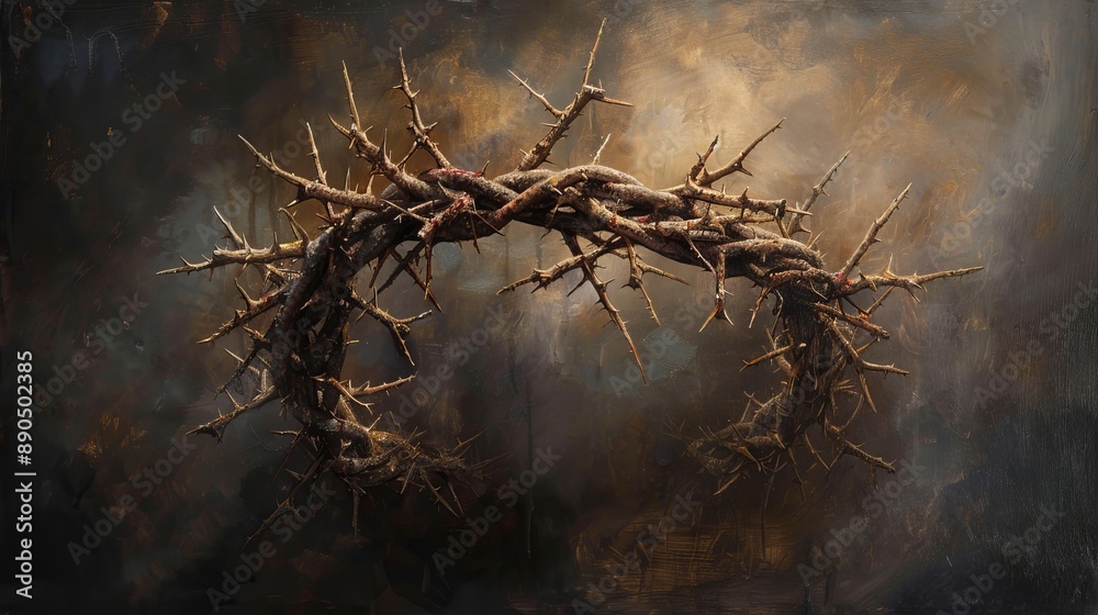 The crown of thorns, a symbol of Jesus' suffering, transforms into the ...