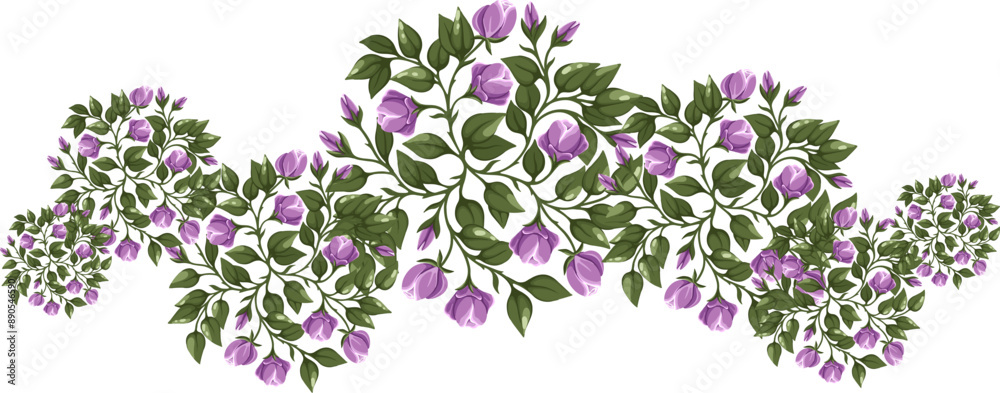 Roses Trees for architectural floor plans. Entourage design. Various ...