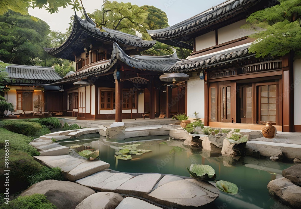 Experience the elegance of a traditional Chinese-style home ...