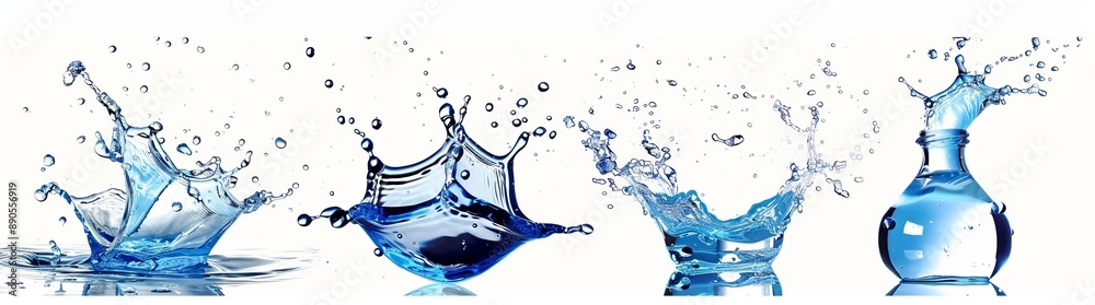 Mockup template for artwork graphic design with a blue water drop ...