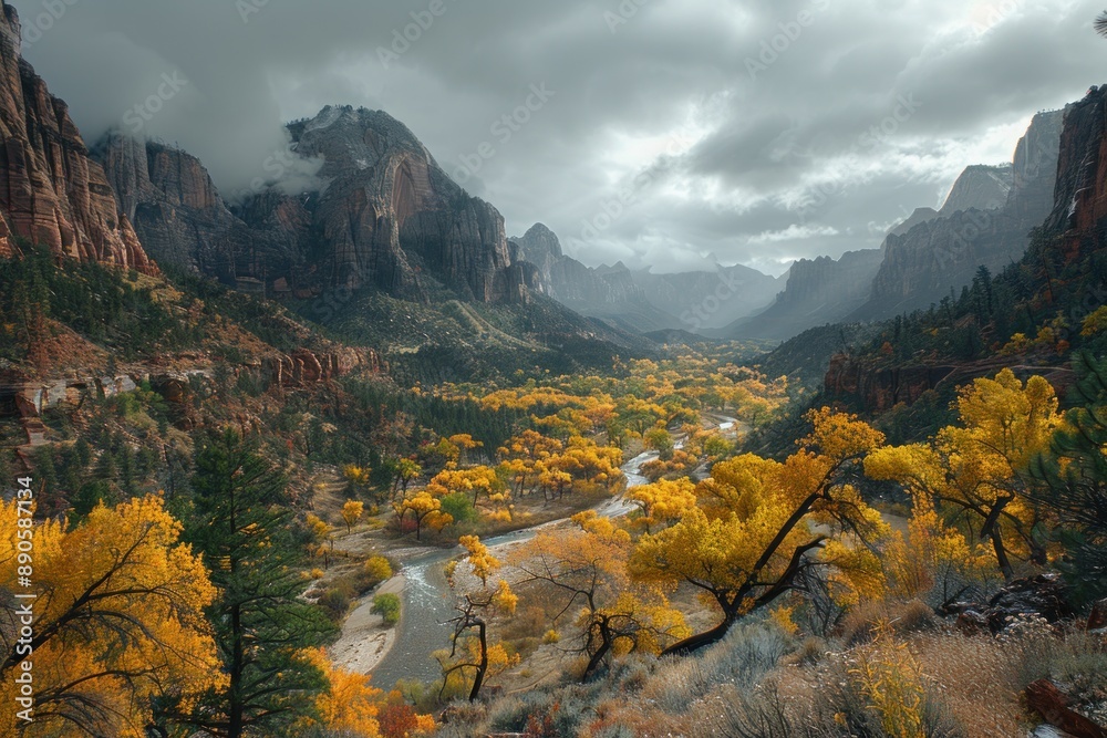 A nature photographer captures stunning landscapes in a national park ...