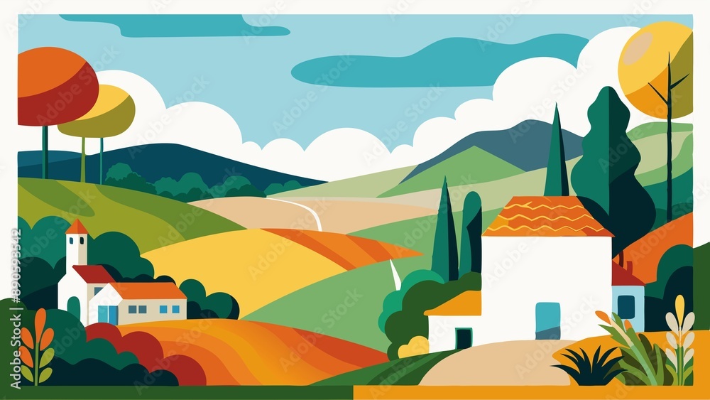 canvas, rural, colors, farm, beautiful fusion of colors and textures on ...