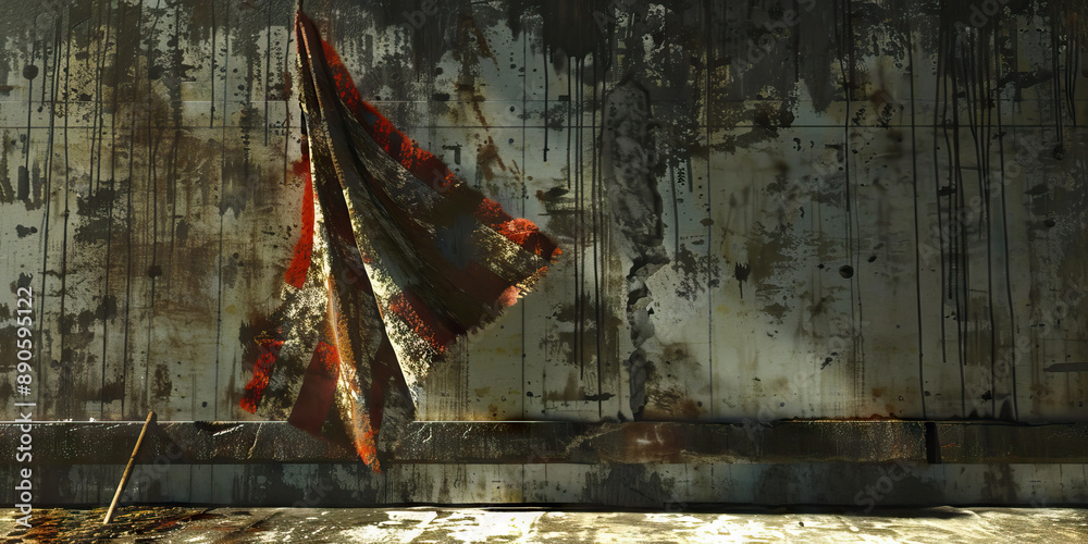 The Wounded Alliance: A tattered flag hanging limply from a tarnished ...