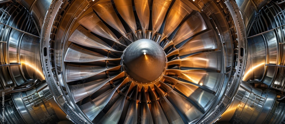 Intricate and Powerful Jet Engine Turbine Blades and Compressor Fan ...