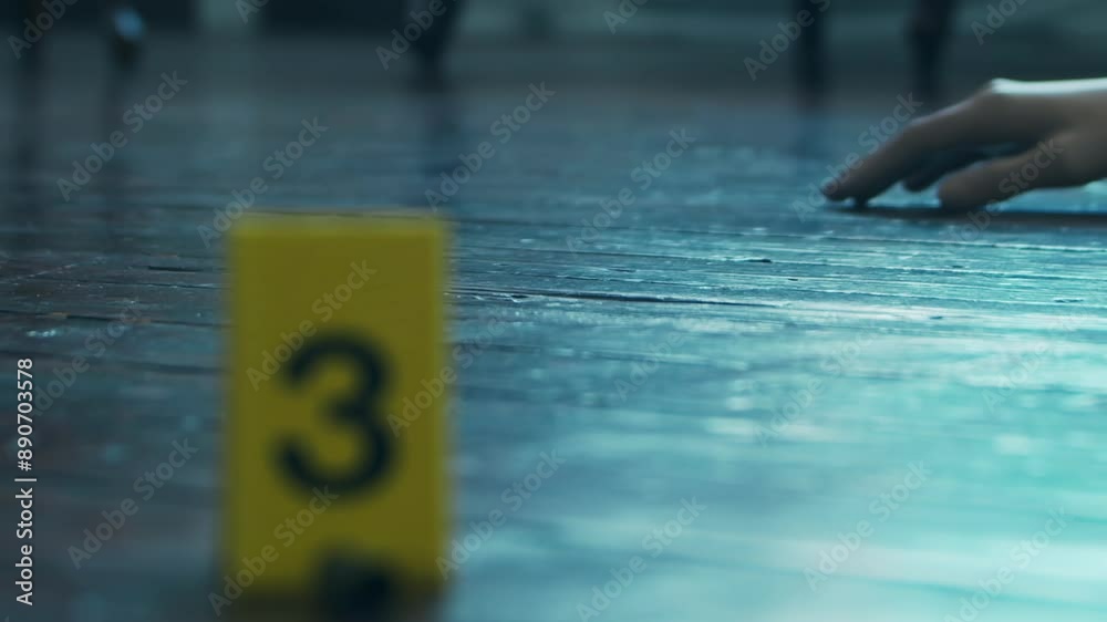 Closeup of a Crime Scene in a Deceased Person's Home. Dead man, Police ...