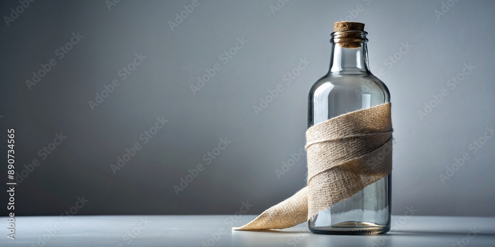 Bandage wrapped around broken bottle, bandage, broken, safety, glass ...