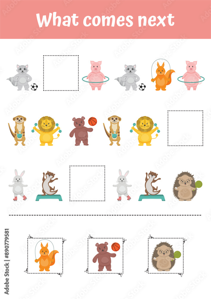 Logical game, educational activities for kids. Learning games for ...