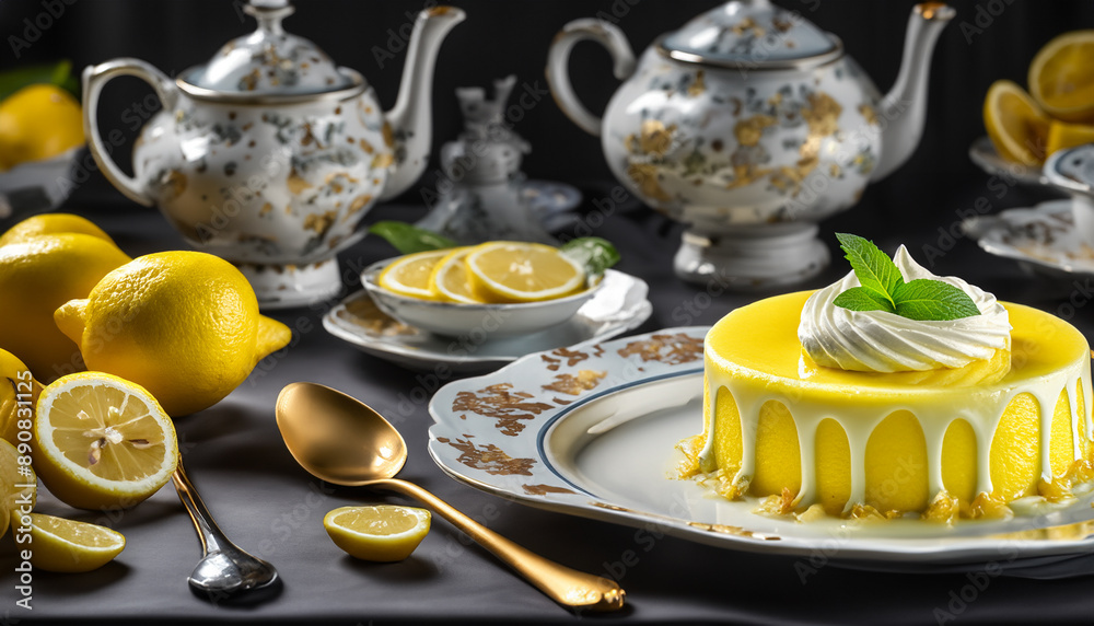 Topped with whipped cream, this fancy lemon chiffon is the centerpiece ...