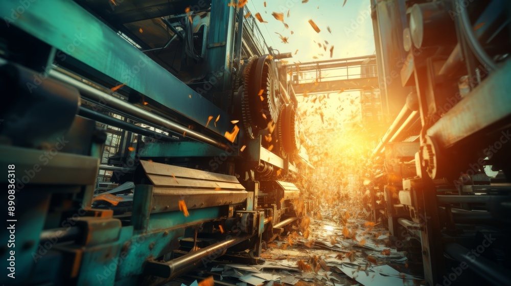 Currency printing press dollar bill printer for wealthy financial gain ...