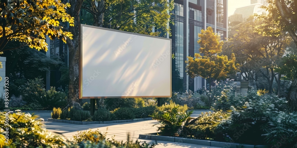 Foto de cube design street public space white signboard or park ...
