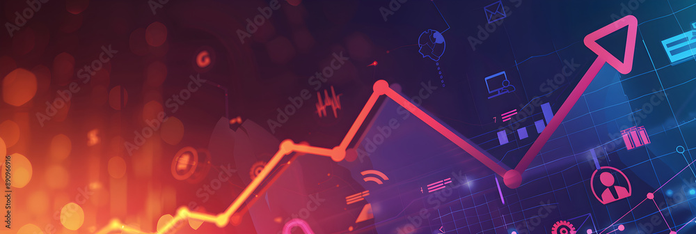 Dynamic Upward Trend Signifying Growth and Progress Across Multiple ...