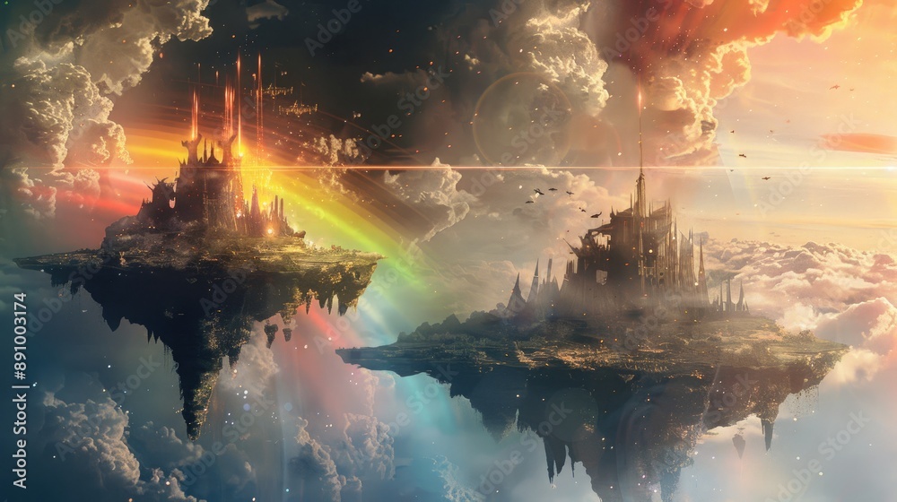 Celestial warriors of day and night locked in an eternal battle within ...