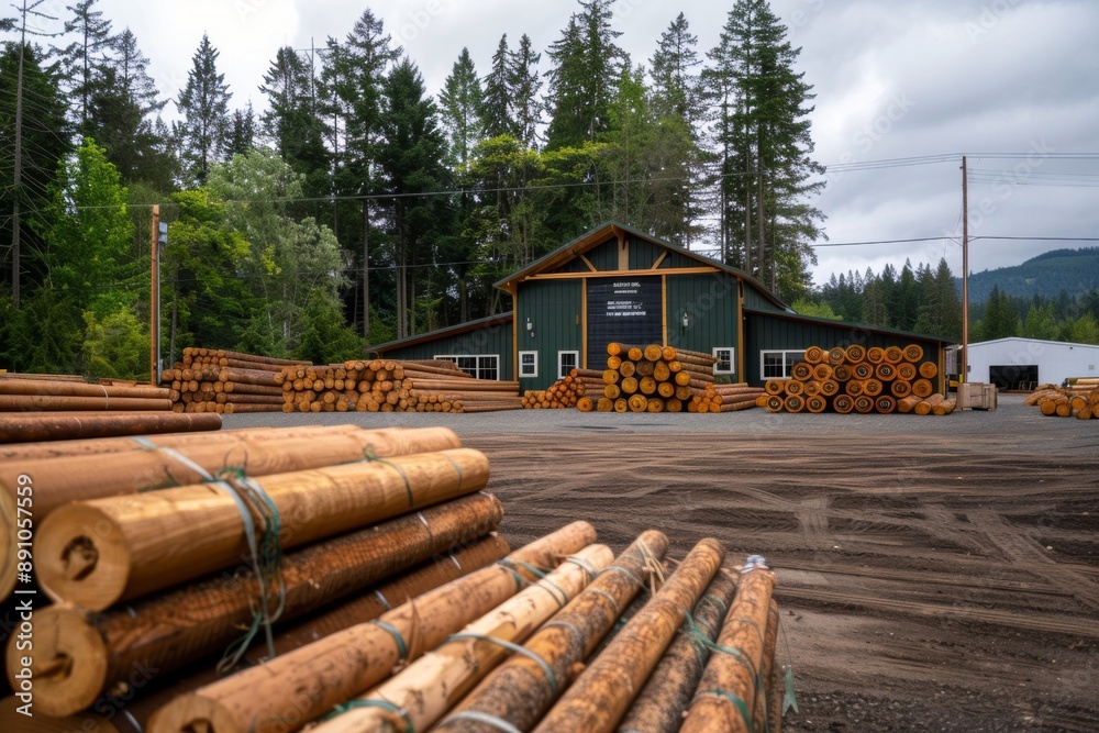 Lumberyard operations focused on resource management Pictures show ...