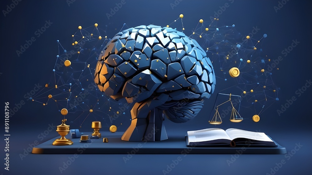 concept,Concept of artificial intelligence rules and regulations with a ...