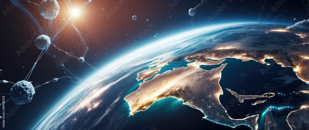 Stunning depiction of Earth from space, highlighting the Mediterranean ...