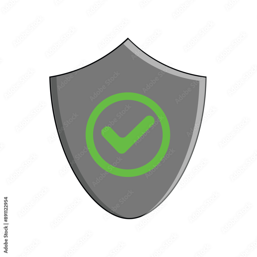 icon, shield, protect, lock, safety, vector, safe, privacy, check, tick, guarantee, padlock, web ...