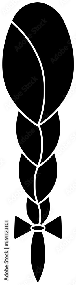 wavy illustration fashion silhouette hairstyle logo hair icon wig ...