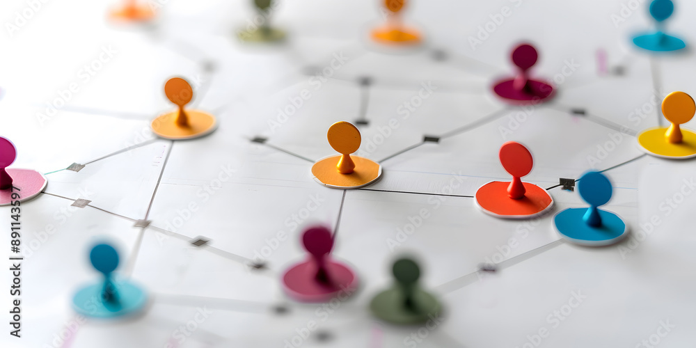 3D figure illustration of a diverse group symbolizing social connection ...