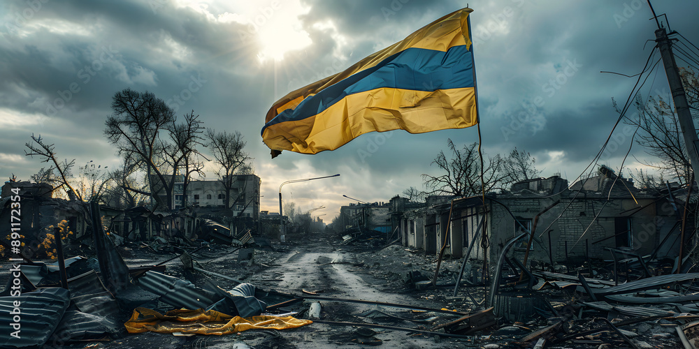 Ukrainian tragedy, peace crisis and sad geopolitical conflict, war ...