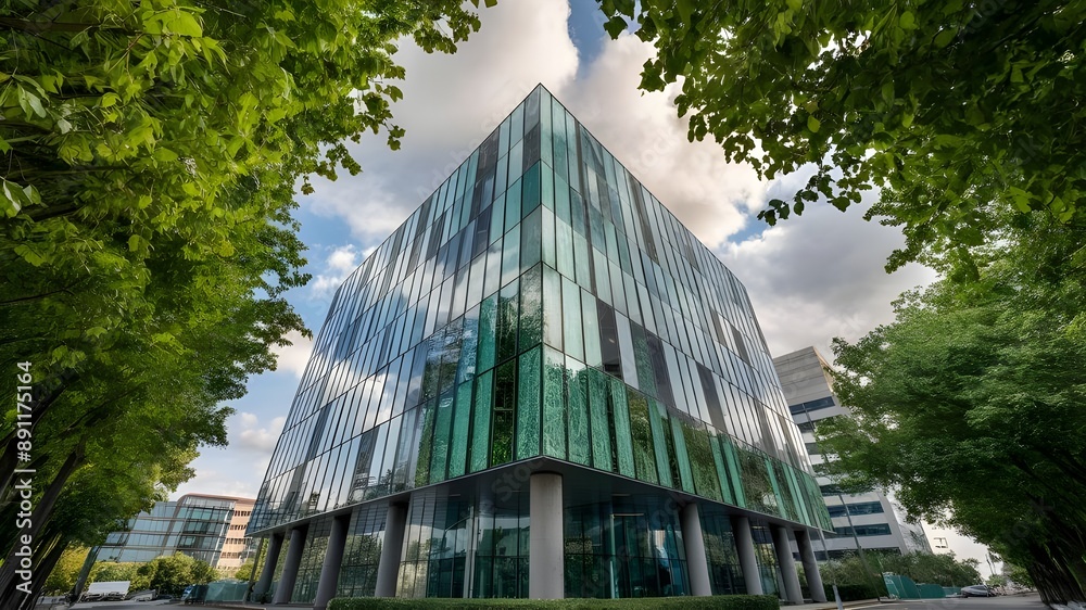 ESG, Environmental social governance, architectural photo of a modern ...