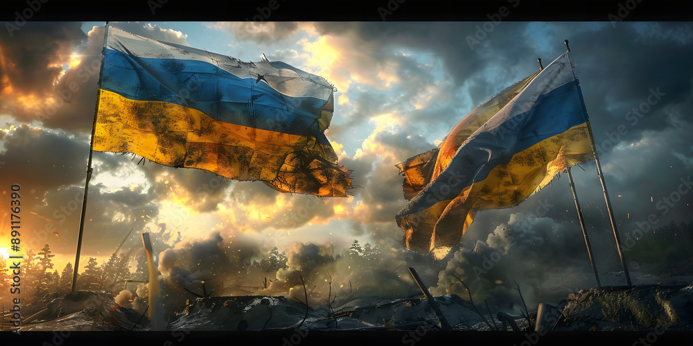 Ukrainian tragedy, peace crisis and sad geopolitical conflict, war ...