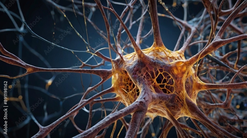 3d rendered illustration human internal anatomy - neurons and brain ...