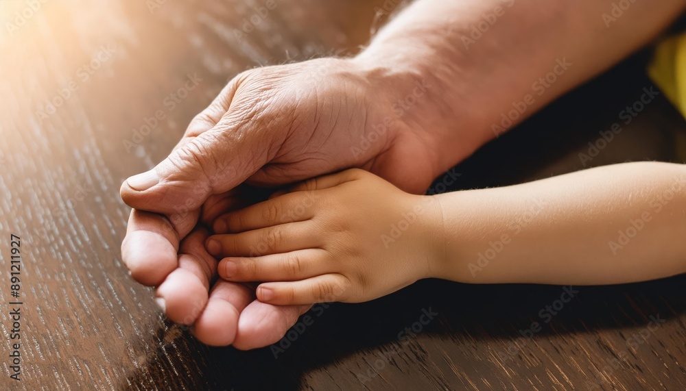 Elderly hand holding Young Toddler Hand - Difference between ...