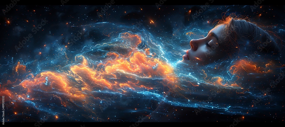 Symbolic depiction of a person's soul ascending a spiral staircase each ...