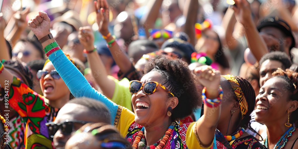 Lively Legacy of Liberation: A crowd of African American people ...