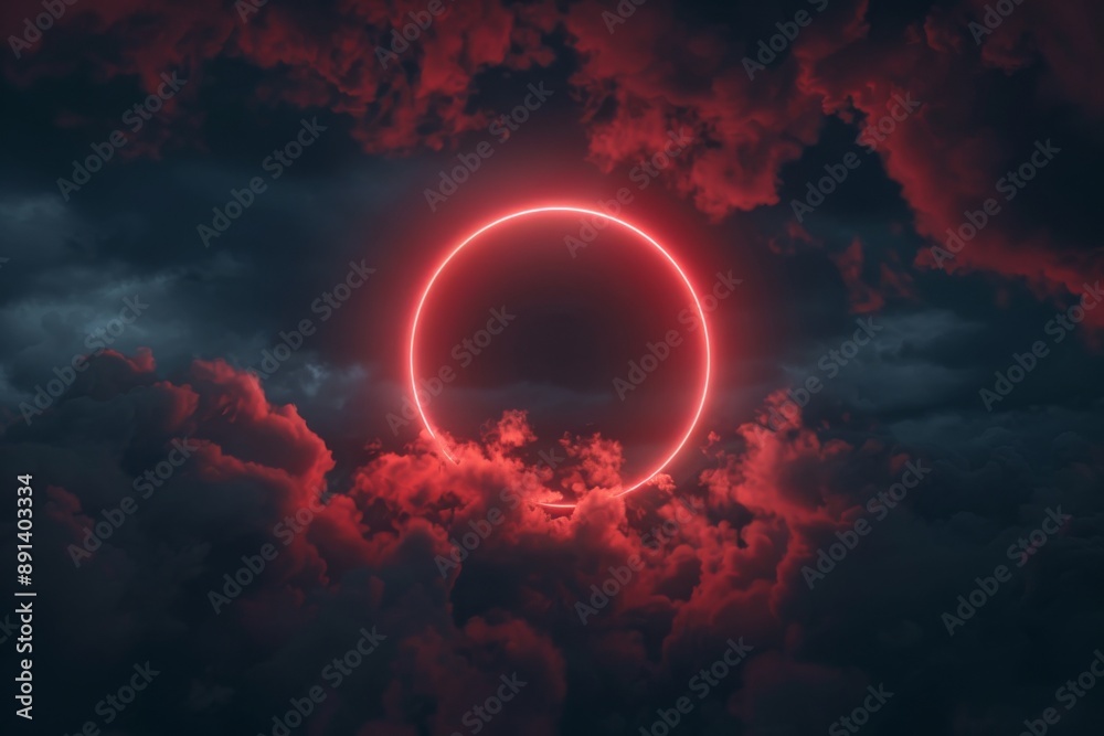 Sci-fi motion graphic loop 4k UHD video. Beautiful simple AI generated ...