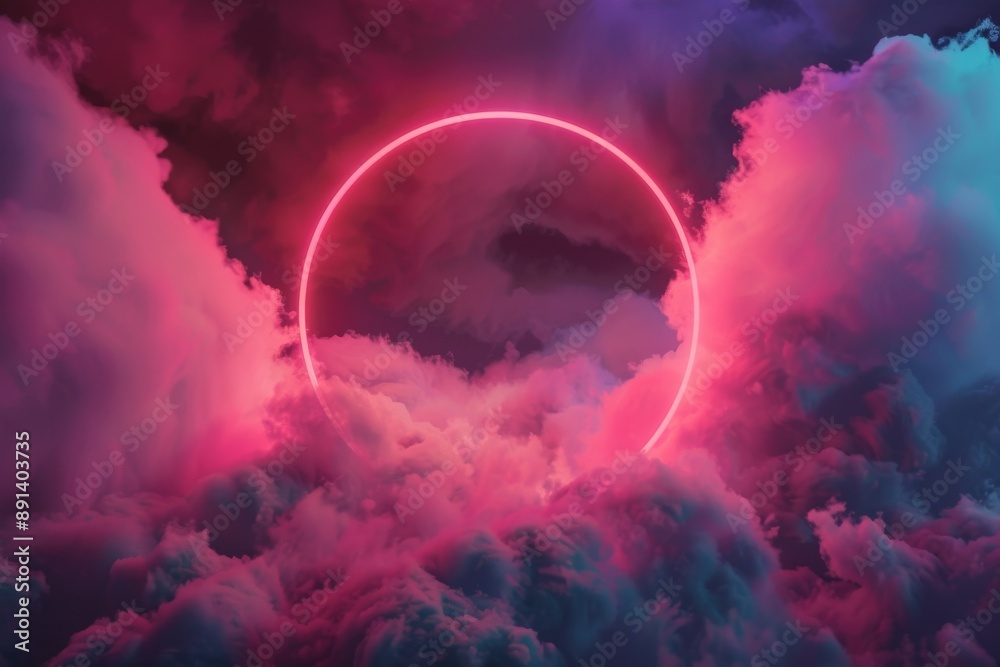 Sci-fi motion graphic loop 4k UHD video. Beautiful simple AI generated ...