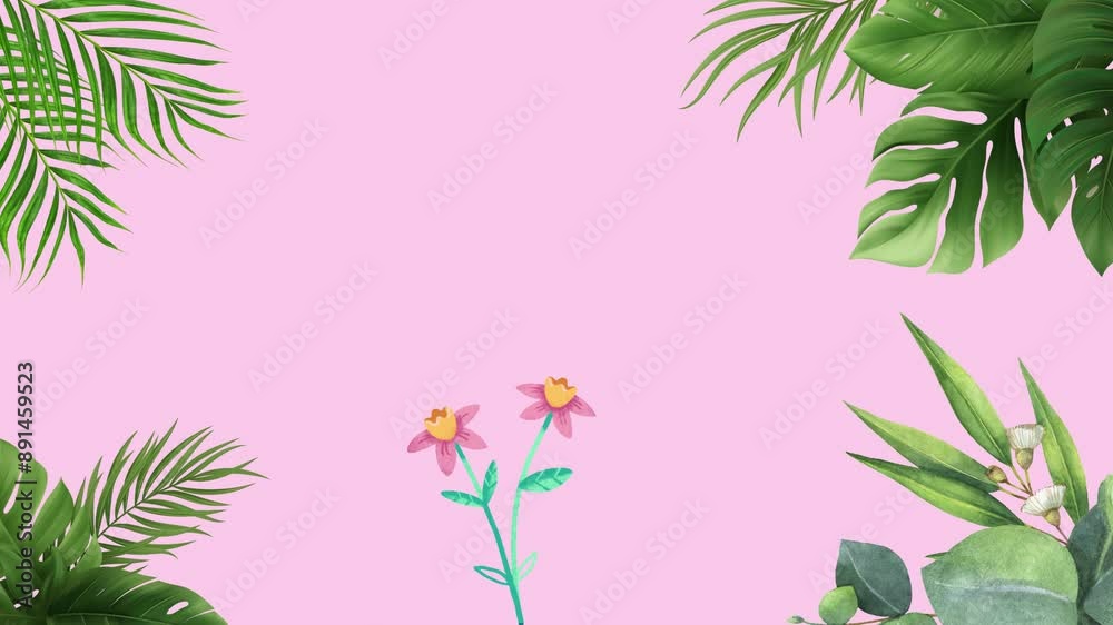 Hawaiian background nature Exotic Tropical Green Palm Banana Leaves ...