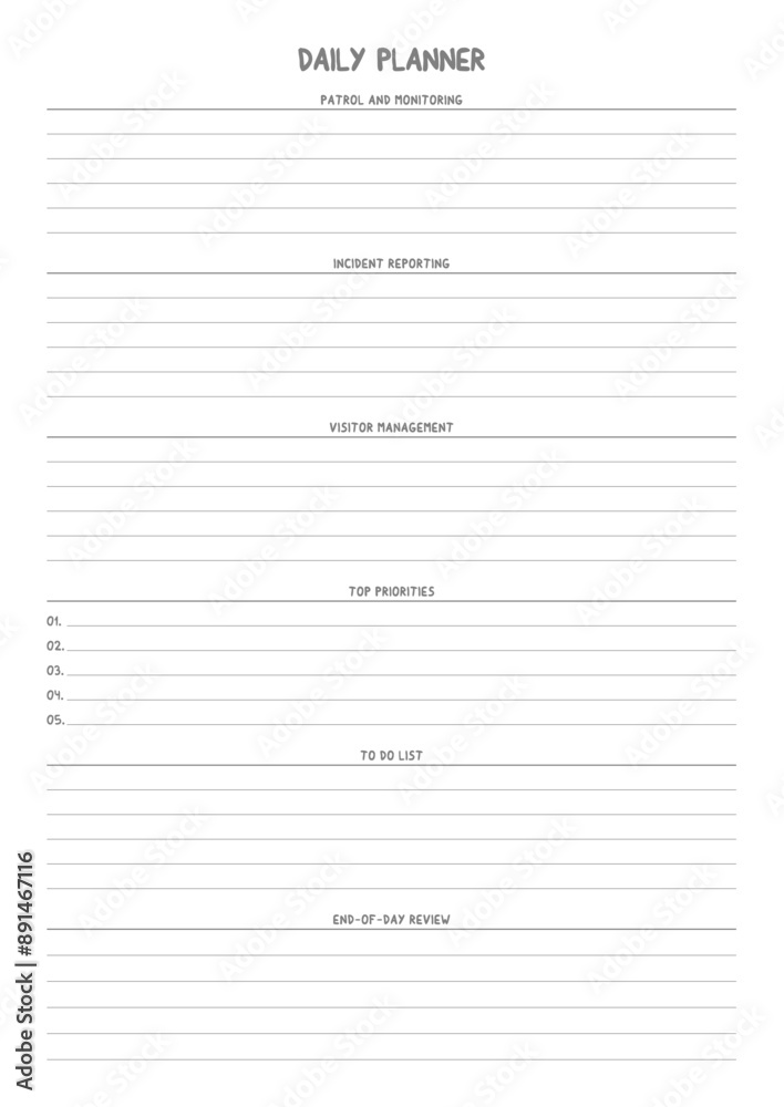 Versatile Generic Planning Pages and Planner Sheets Design Template for ...