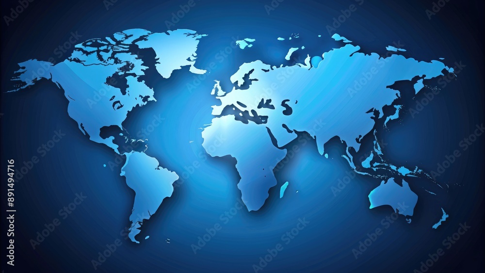 ภาพประกอบสต็อก Physical world map with capitals and descriptions on a ...