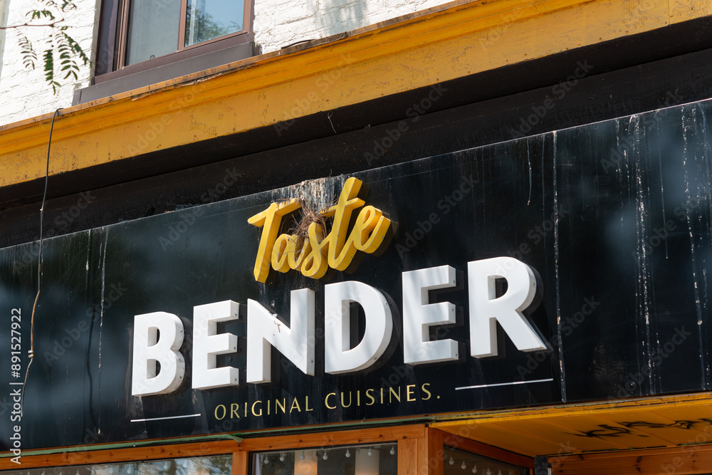 exterior building and sign of Taste Bender, a brunch restaurant ...