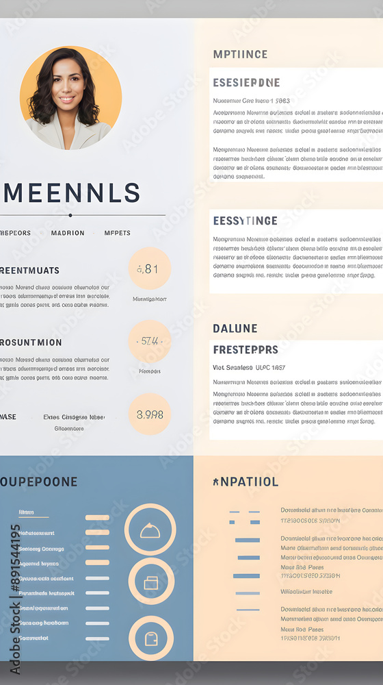 Modern CV Template with an Emphasis on Visual Elements and Structured ...