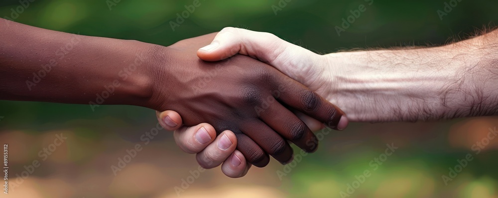 Handshake symbolizing partnership, collaboration, and unity between ...