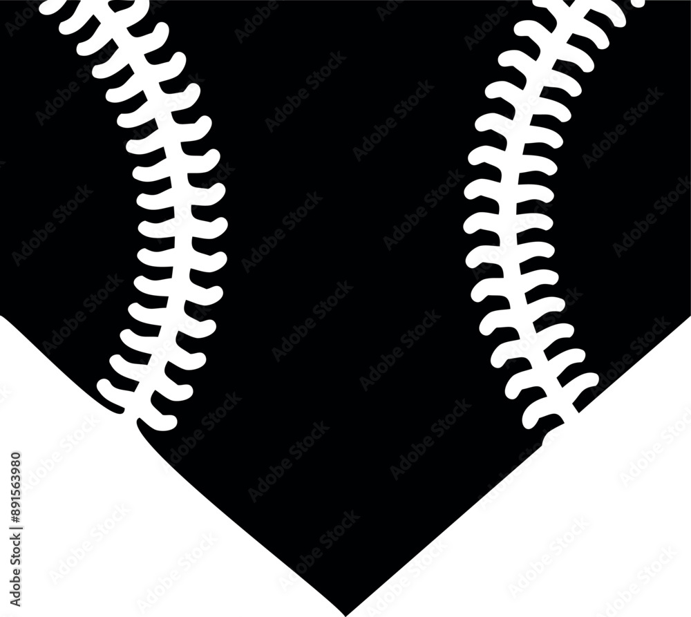 Baseball home plate on transparent background. Vector illustration ...