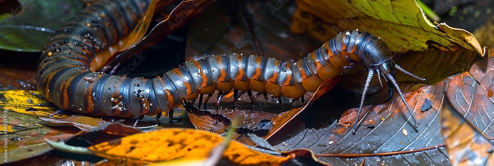 Amazonian Giant Millipede Archispirostreptus gigas crawling among the ...