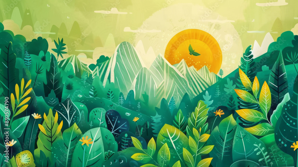 Smart illustrations that highlight environmental awareness and ...