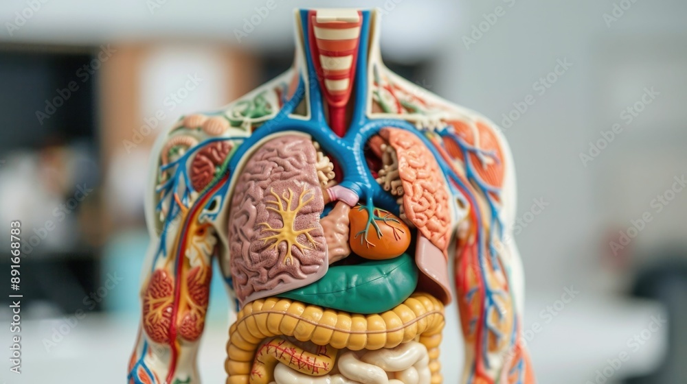 Highly detailed and lifelike 3D model of the human digestive system ...