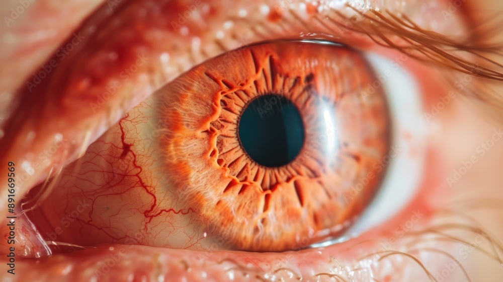 Highly detailed close up photograph of the inner structure of a human ...