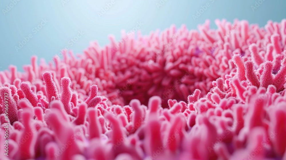 Detailed of Intricate Intestinal Villi Structure Depicting the Process ...