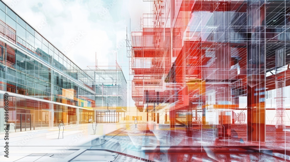Visualizing a BIM model of a building. Stock Photo | Adobe Stock