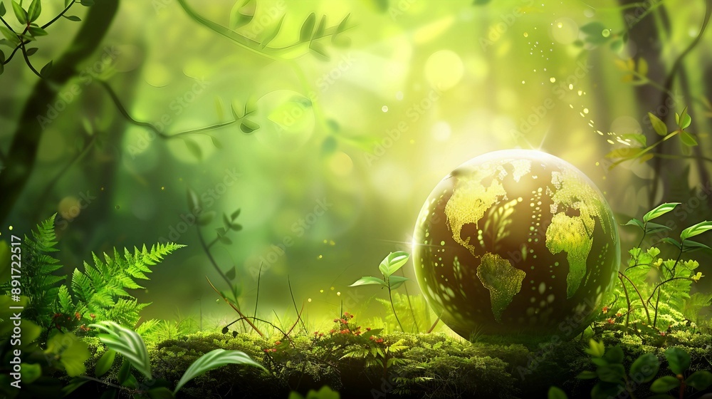 Vibrant World Environment Day Card Background with Eco-Friendly Vector ...