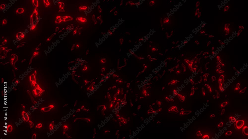 3D Animation of Cell division under a microscope. Dividing and ...