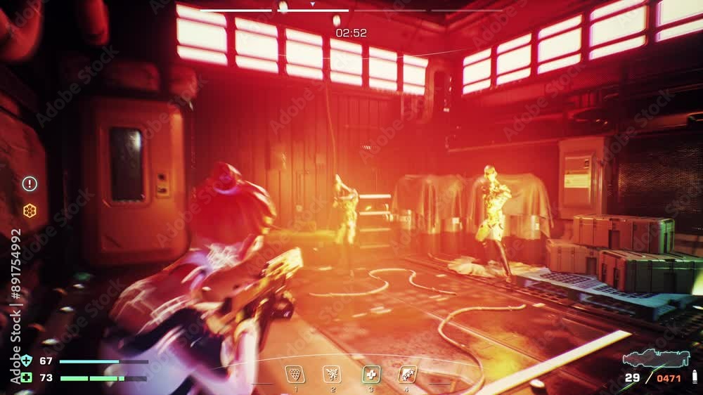 Controlling a female character in a action shooter pc game level ...