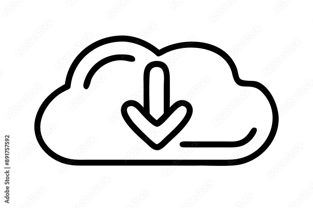 Download button icon. Upload icon. Down arrow bottom side symbol. Click ...