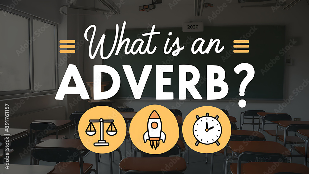 What is an adverb? Stock Illustration | Adobe Stock