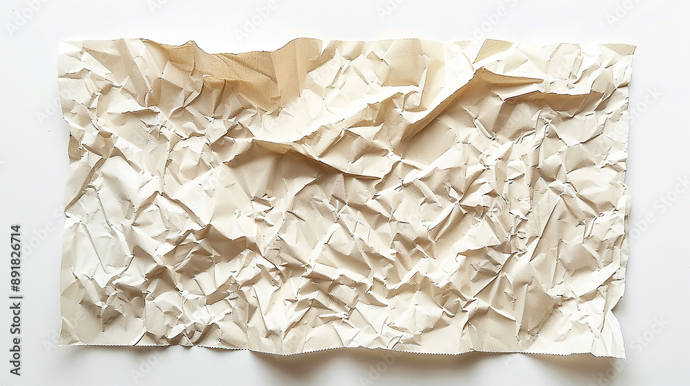 2d paper white crumpled paper Stock Photo | Adobe Stock